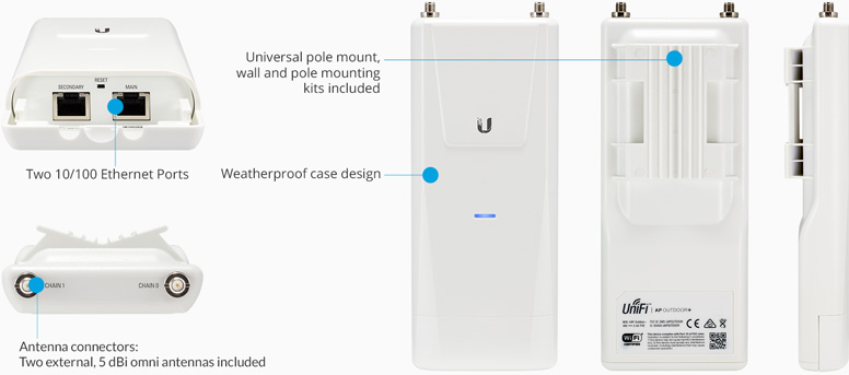 Ubiquiti UAP-Outdoor5 Unifi AP Outdoor 5Ghz ( UAP Outdoor5 )